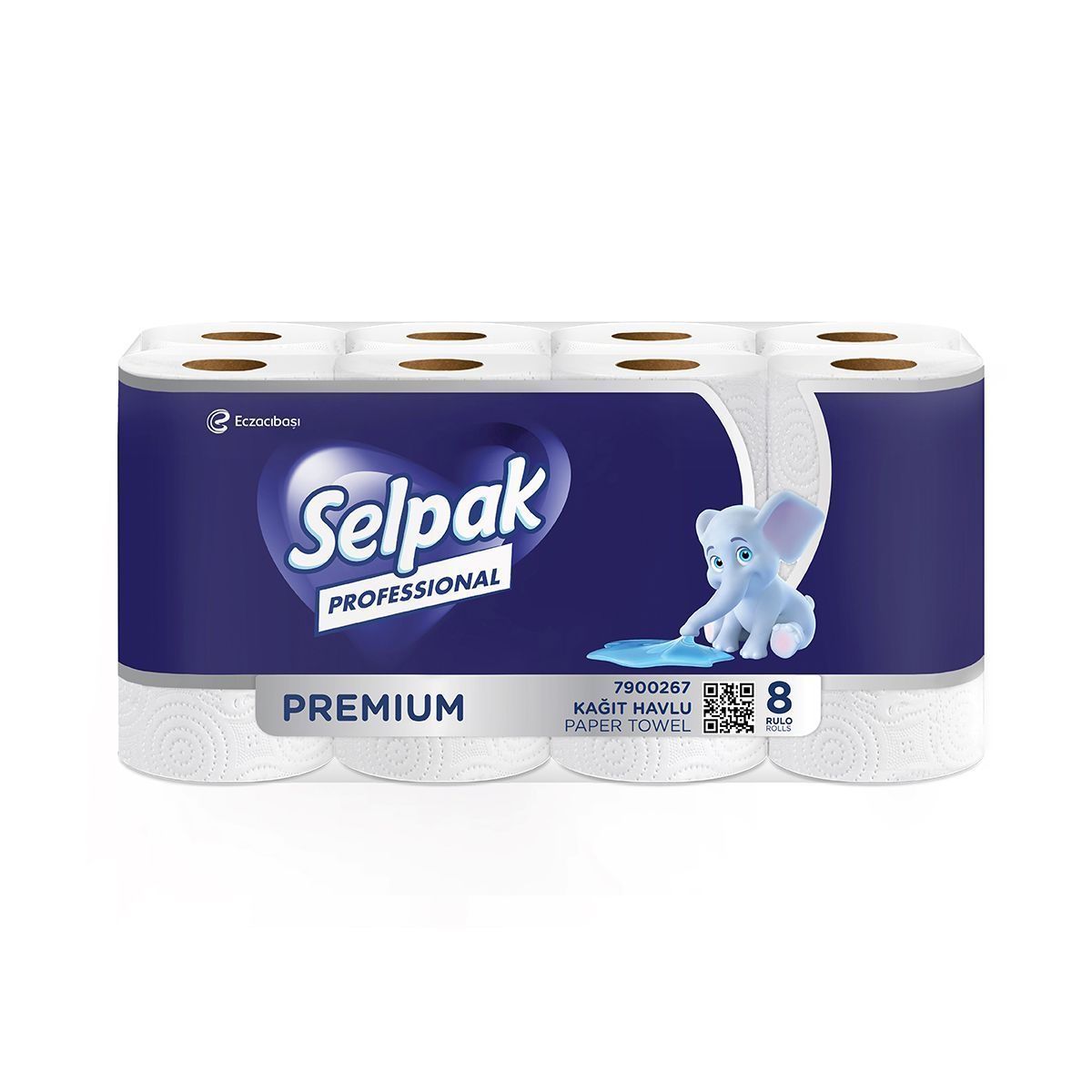 Рушник паперовий Selpak Professional Premium, 3 шари, 8 рул/упаковка ...